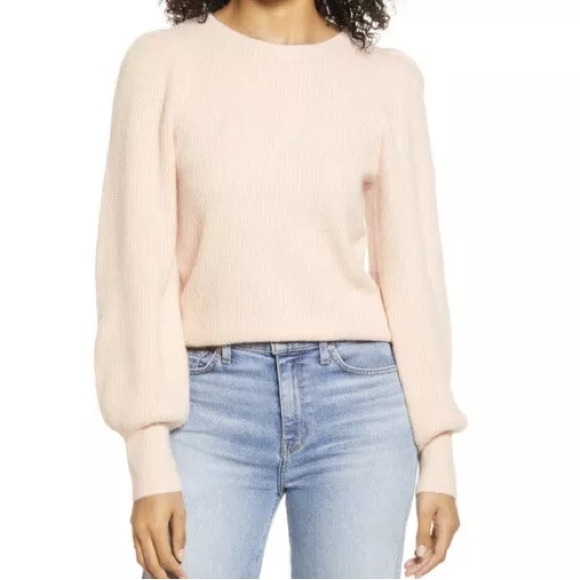 Halogen | Sweaters | Halogen Blouson Sleeve Sweater In Pink Chintz Size ...